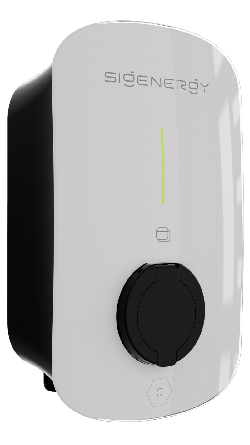 Sigen EVAC 11 4G T2SH-WH / Charger 11 kW Type2 Socket with shutter White